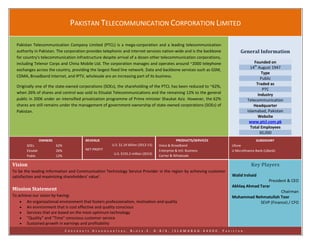 Company Analysis - PTCL | PPT