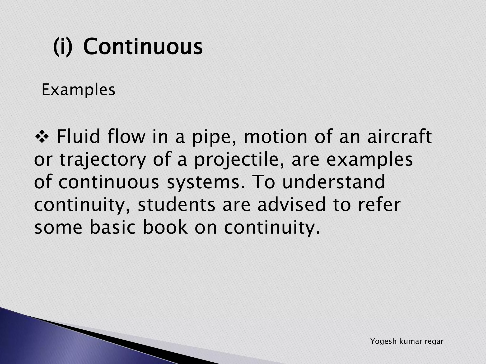 continuous and discrets systems | PPTX