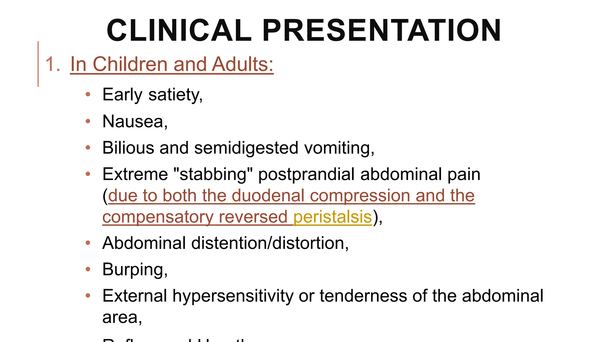 sma syndrome Superior mesenteric artery syndrome | PPTX