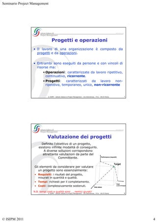 LAVORARE PER PROGETTI: ELEMENTI DI PROJECT MANAGEMENT | PDF