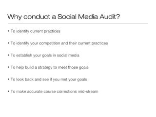 Social Media Audit Tutorial | PPT
