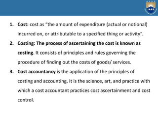 Introduction to Cost Accounting | PPTX