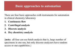 Automation and continuous flow analyzer | PPTX