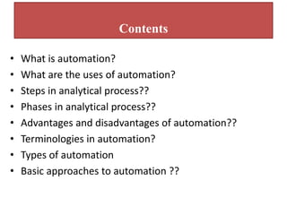 Automation and continuous flow analyzer | PPTX