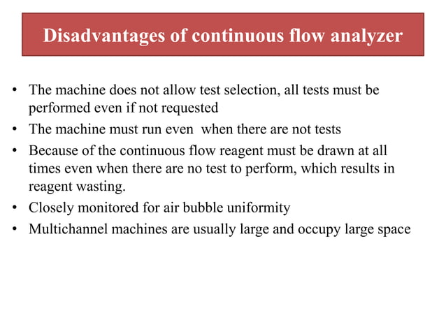 Automation and continuous flow analyzer