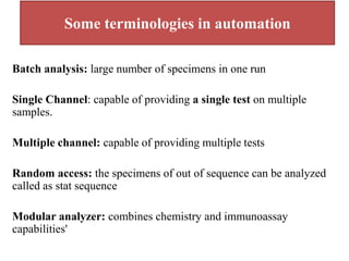 Automation and continuous flow analyzer | PPT