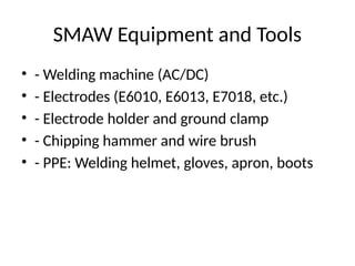 SMAW_Presentation.pptx powerpoint presen | PPTX