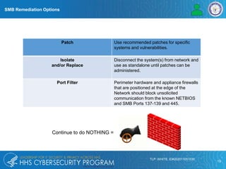 smb-vulnerabilities-in-healthcare.pdf | Operating Systems | Computer Software and Applications
