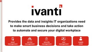 SMB140: An Overview of Ivanti Service Manager | PDF
