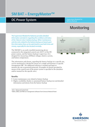 Monitor Battery Backup for Lower Costs | PDF