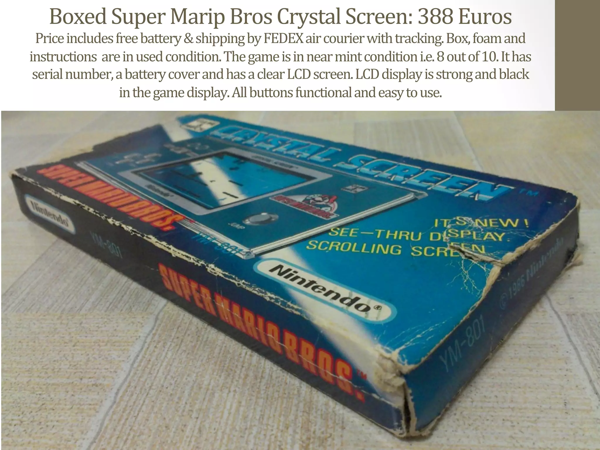 Smb crystal screen boxed | PPT