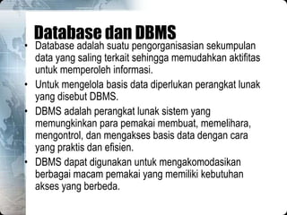 manajemen basisdata , komputer sistem informasi | PPT