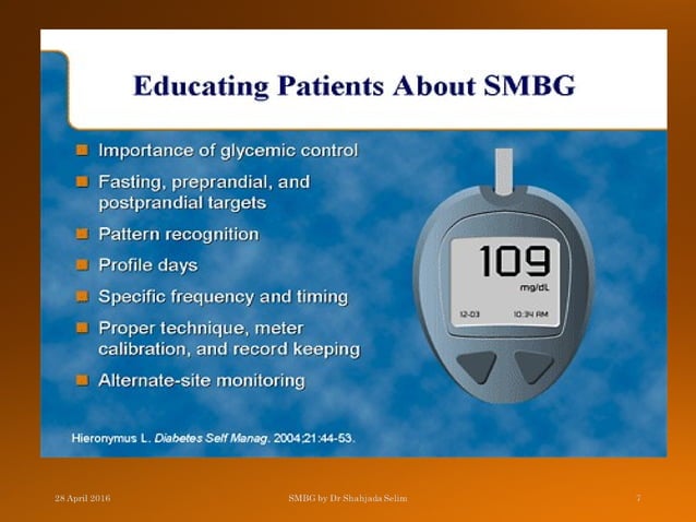 SMBG in Diabetes by Dr Shahjada Selim | PPT