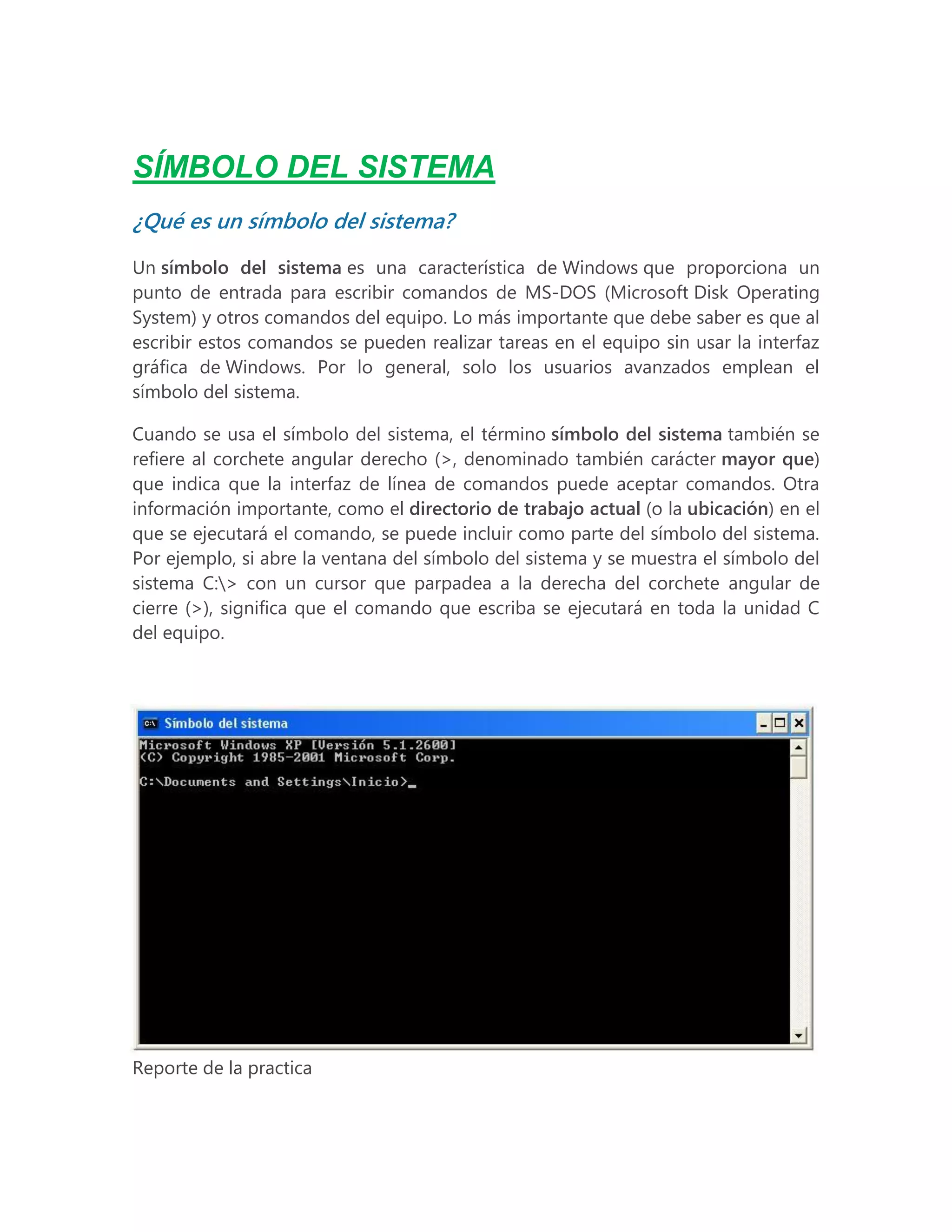 Símbolo del sistema | PDF