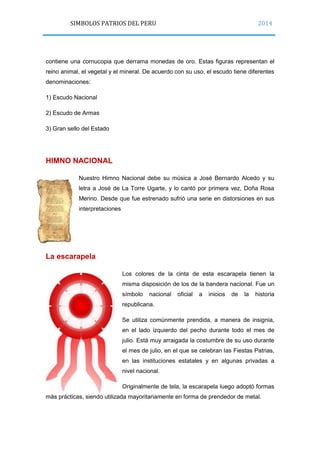 Símbolos de la patria del perú | PDF