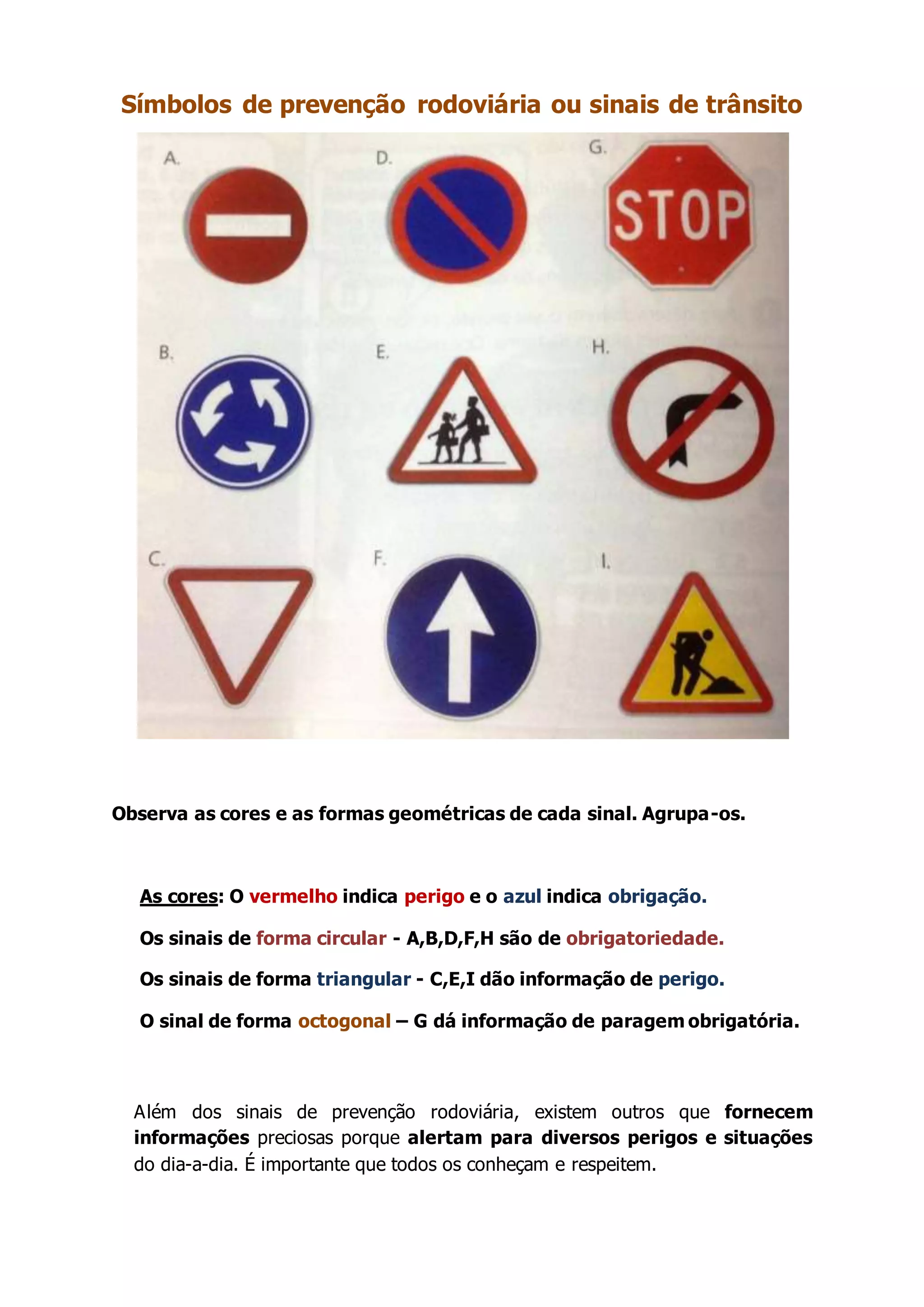 Sinais De Transito De Perigo Os Sinais De Trânsito E Sinais De Perigo
