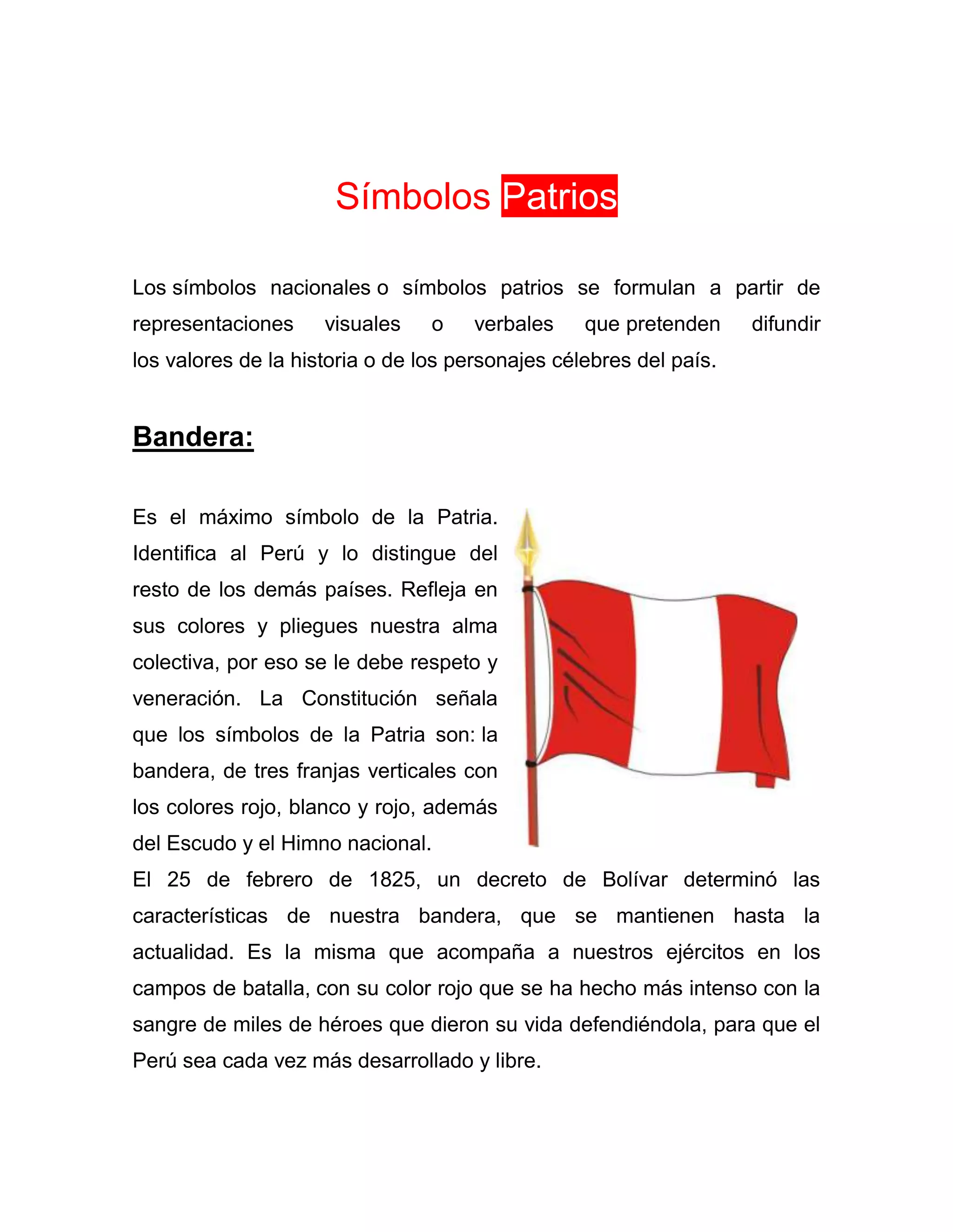 Símbolos patrios | DOCX