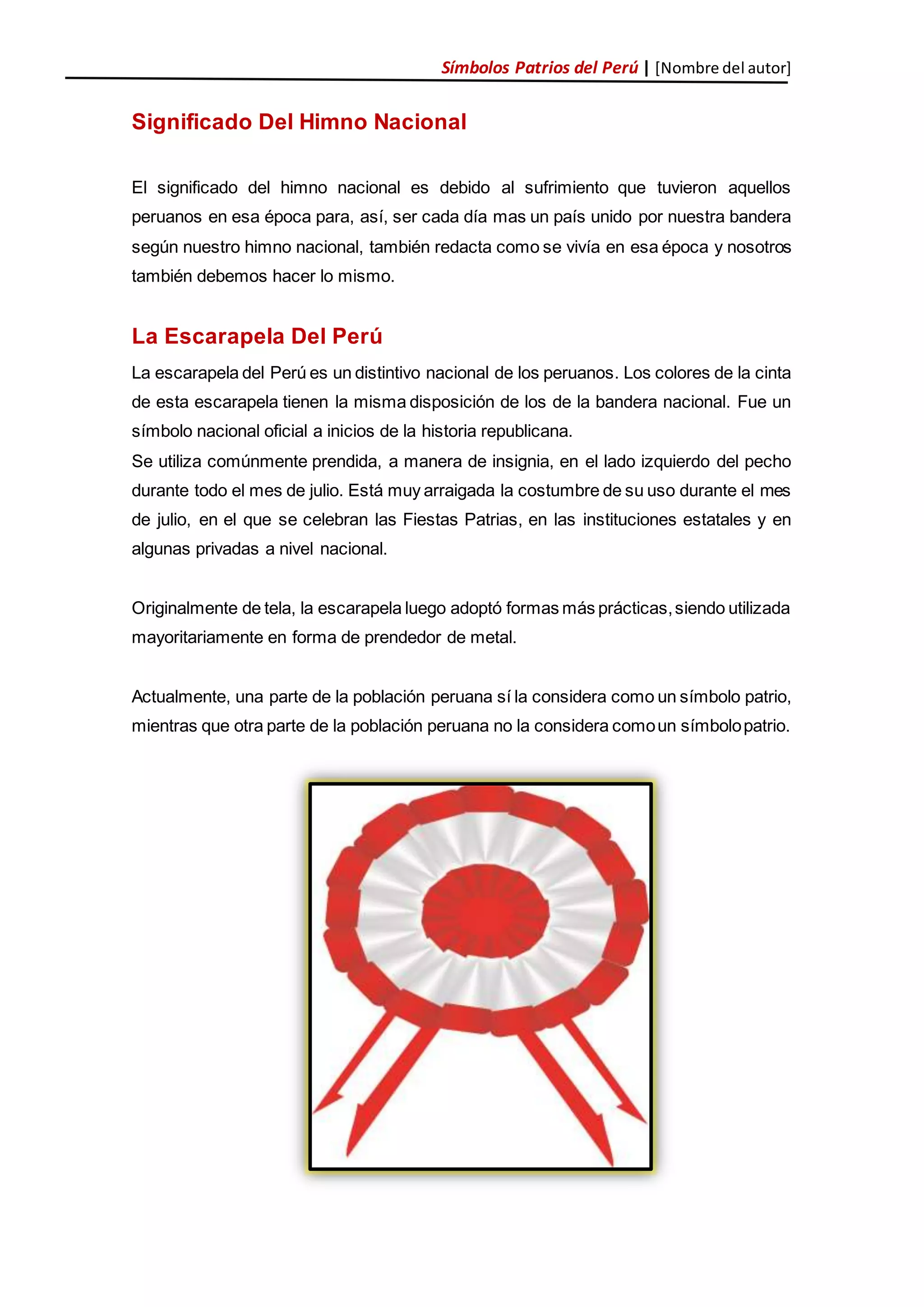 Símbolos patrios del perú final | DOCX