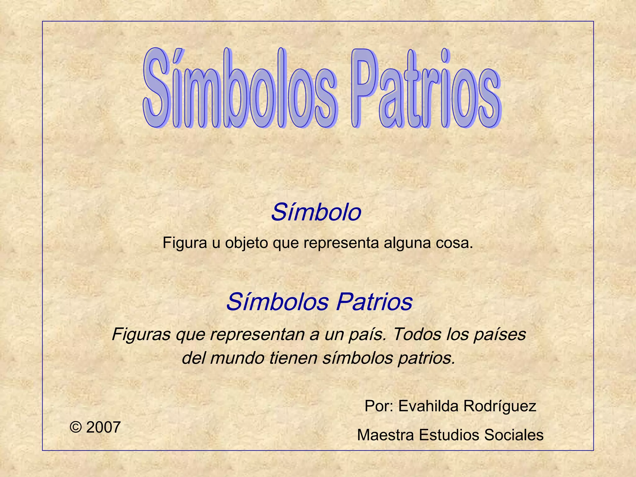 Símbolos patrios de puerto rico | PPT