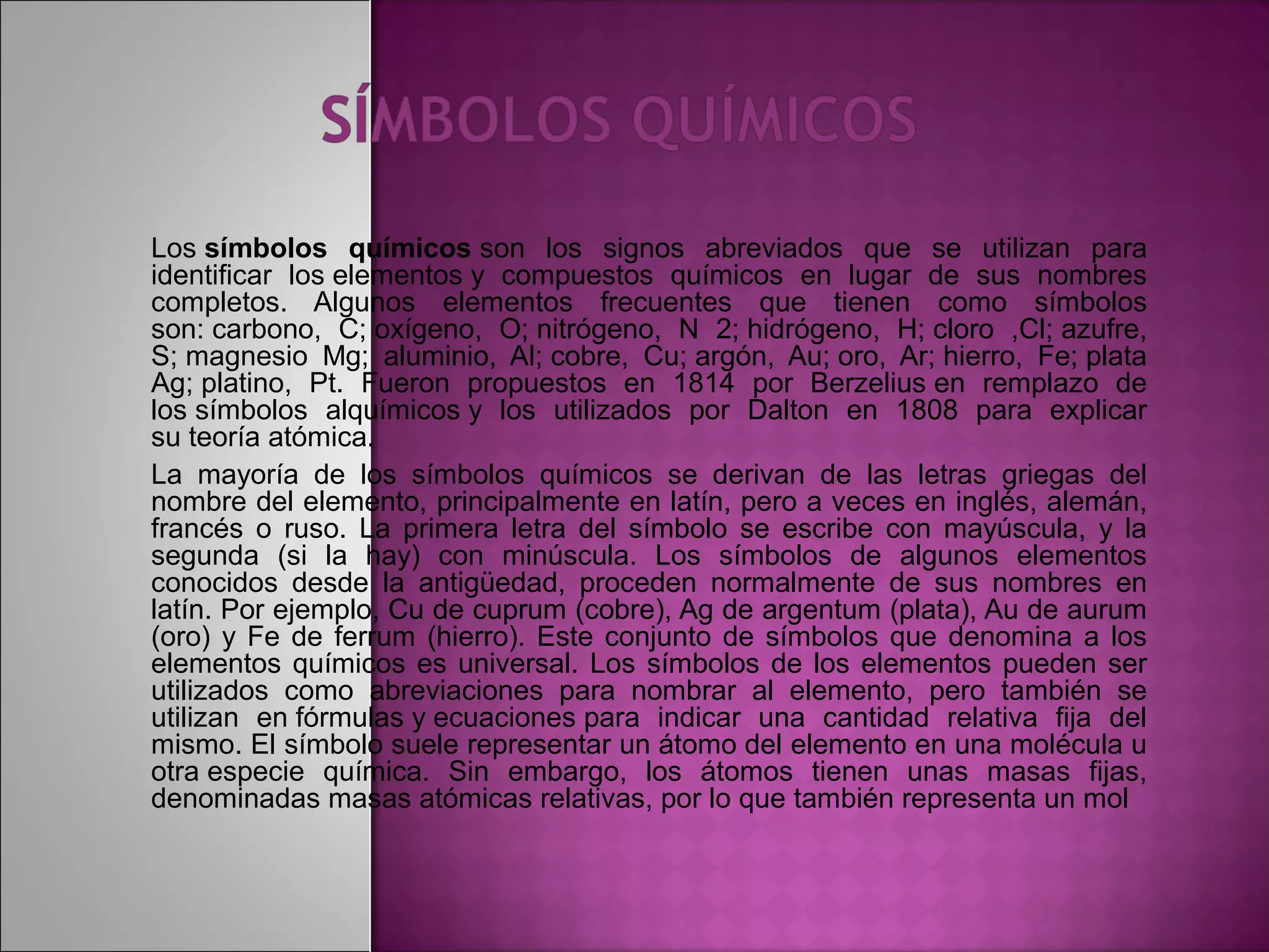Símbolos químicos | PPT