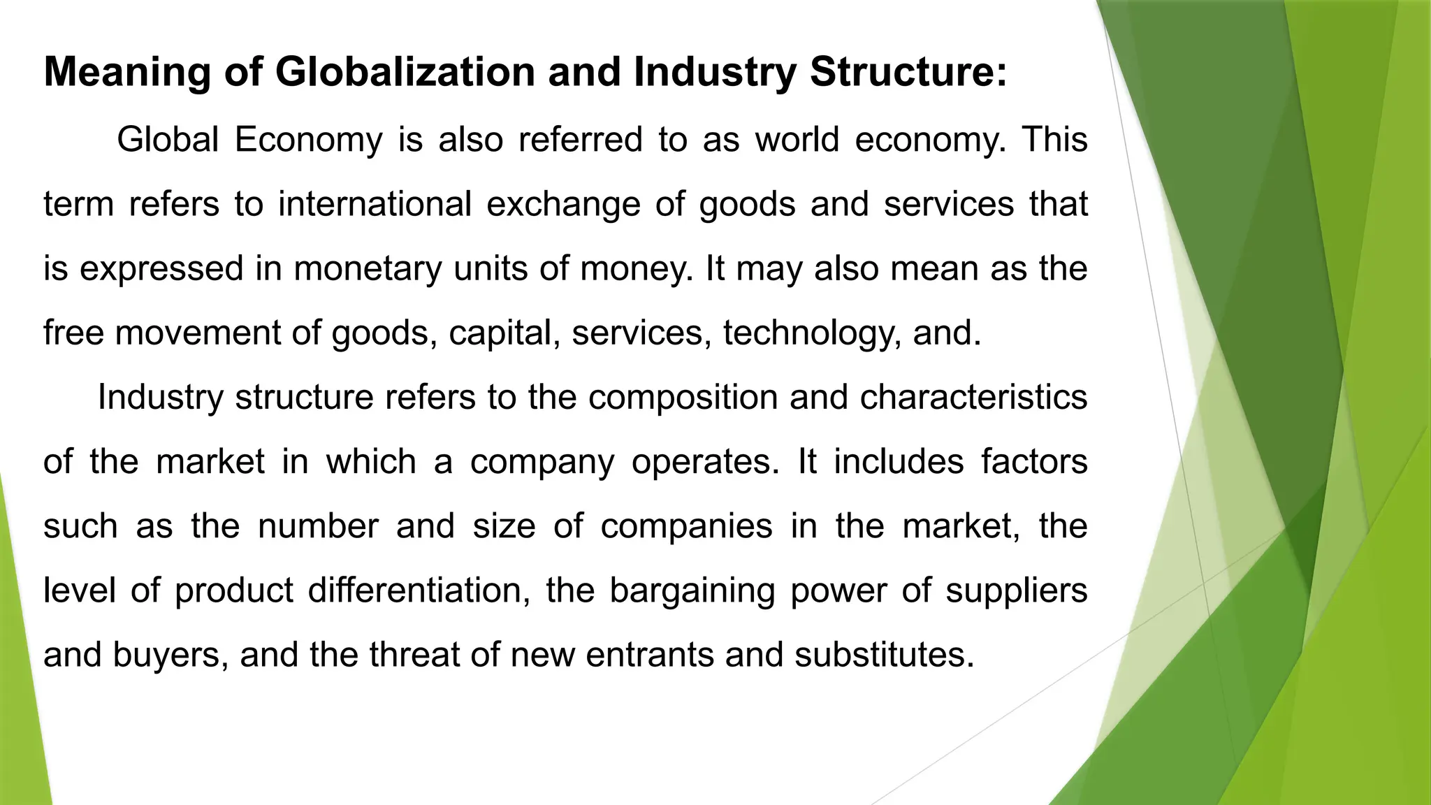 Globalization and industry structure in india | PPTX