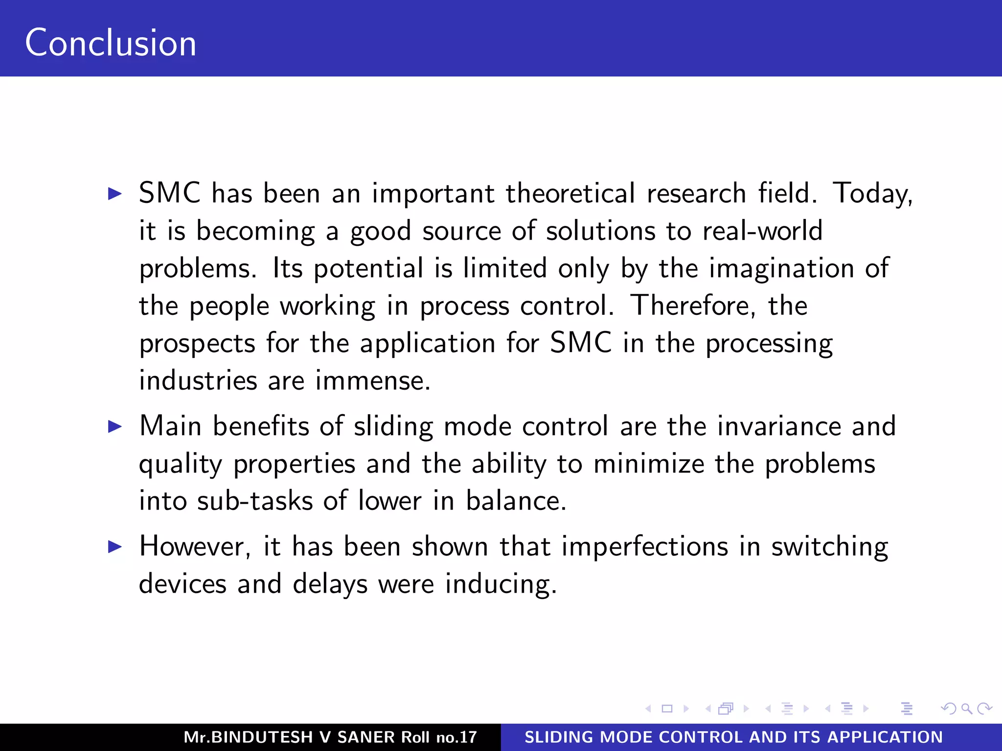 SLIDING MODE CONTROL AND ITS APPLICATION | PDF