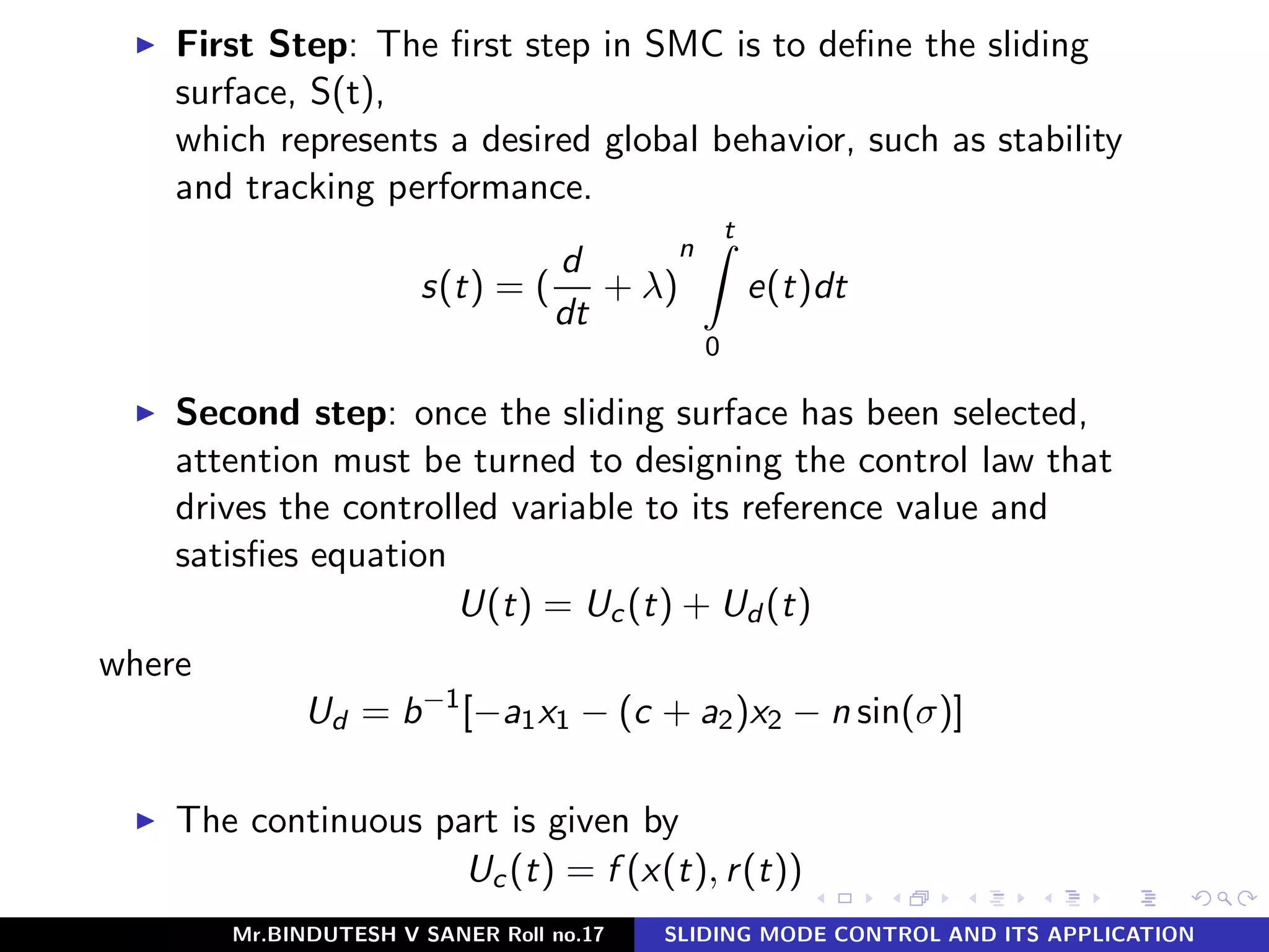 SLIDING MODE CONTROL AND ITS APPLICATION | PDF