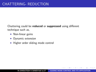 SLIDING MODE CONTROL AND ITS APPLICATION | PDF