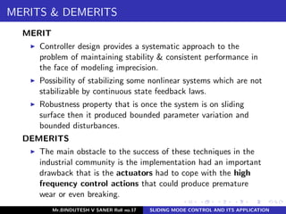 SLIDING MODE CONTROL AND ITS APPLICATION | PDF