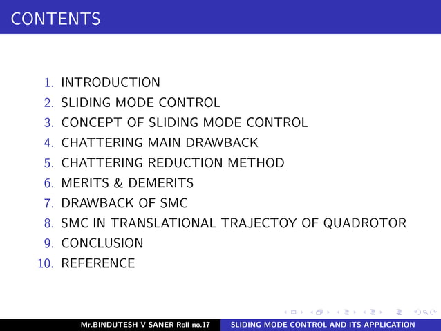 SLIDING MODE CONTROL AND ITS APPLICATION | PDF