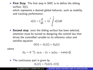 SLIDING MODE CONTROL AND ITS APPLICATION | PDF
