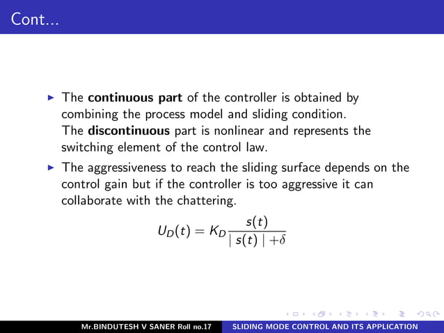 SLIDING MODE CONTROL AND ITS APPLICATION | PDF