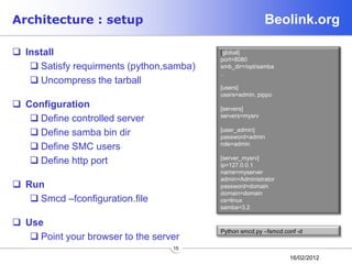 Samba management Console | PPTX | Operating Systems | Computer Software and Applications