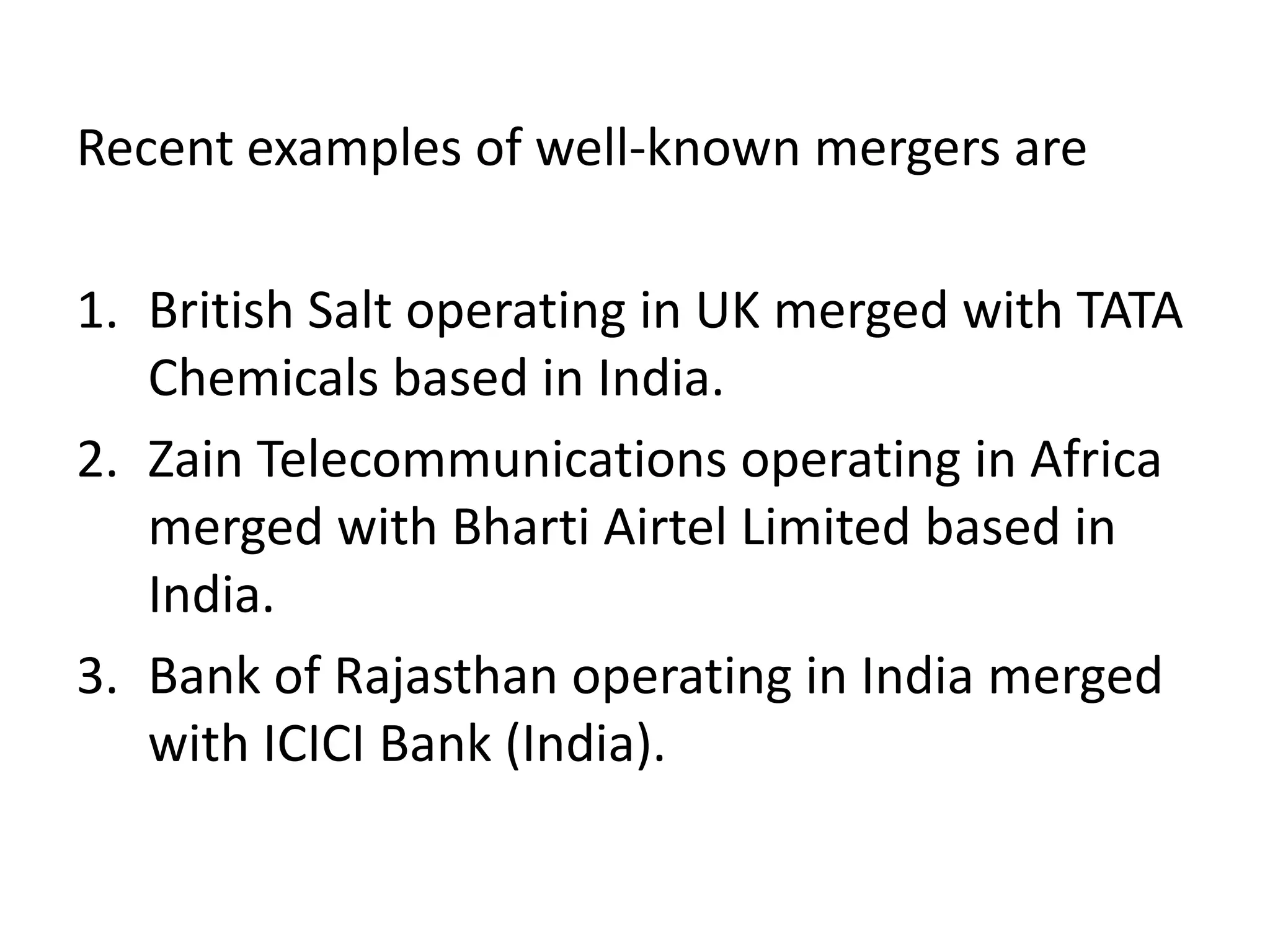 MERGERS AND TYPES OF MERGERS | PPTX