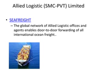 Single Member Company allied logistics | PPT
