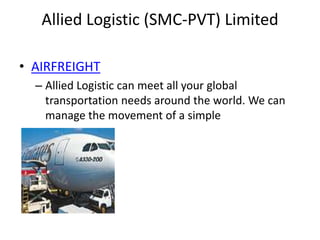 Single Member Company allied logistics | PPT