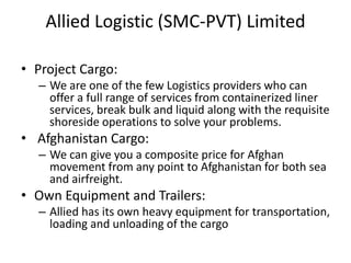 Single Member Company allied logistics | PPT