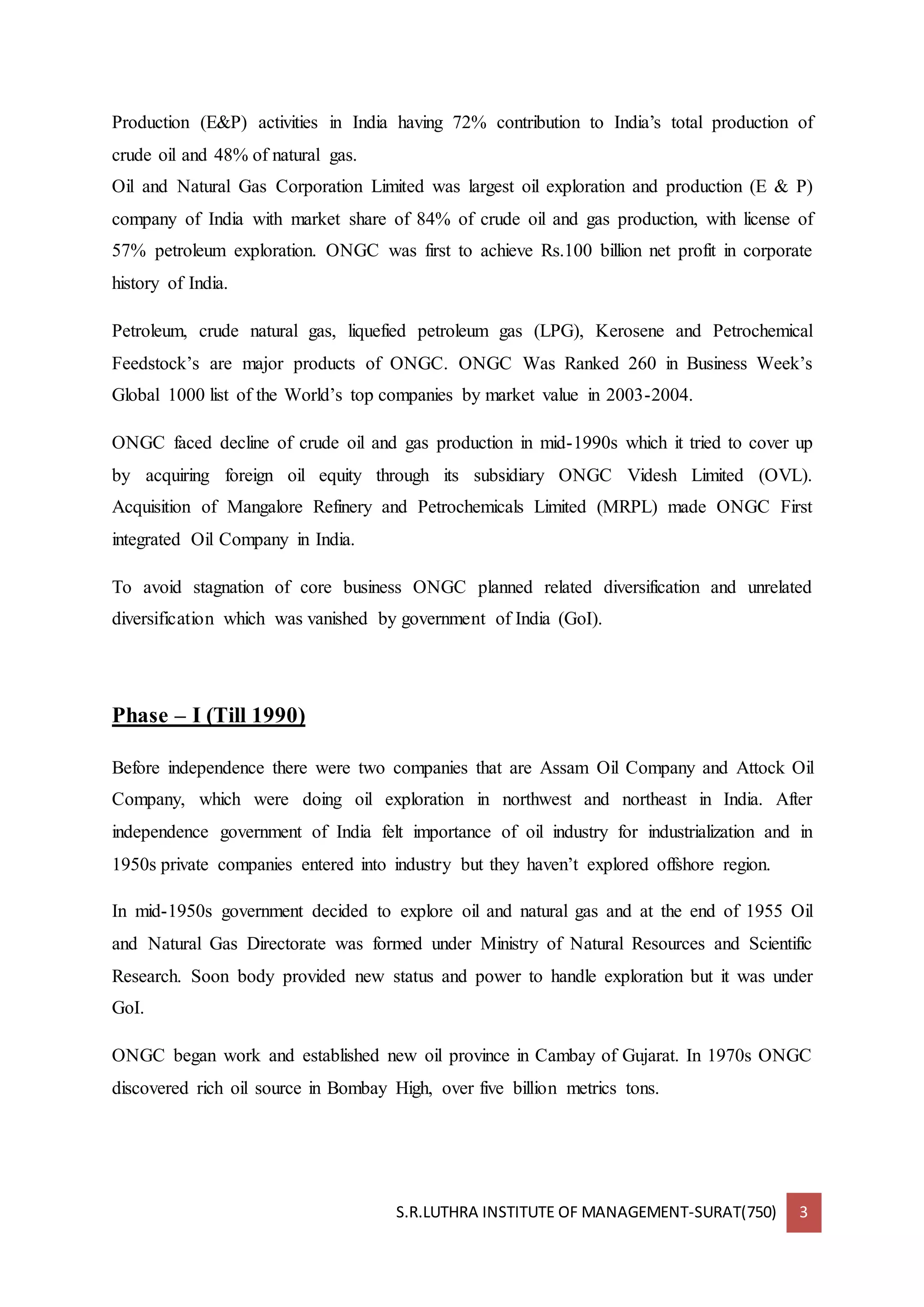 ONGC case study. | DOCX