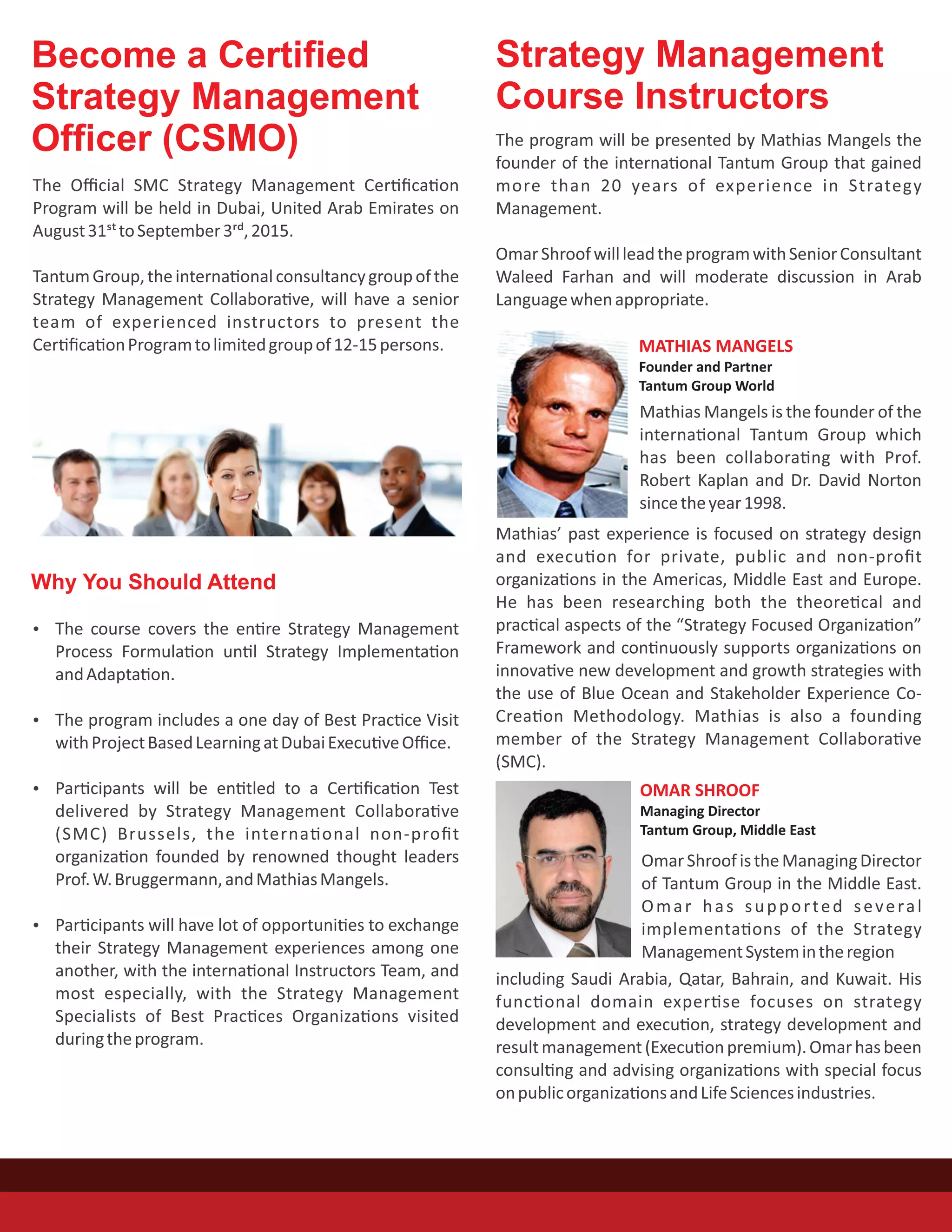 Strategy Management Certification Program | PDF | Large Business | Business