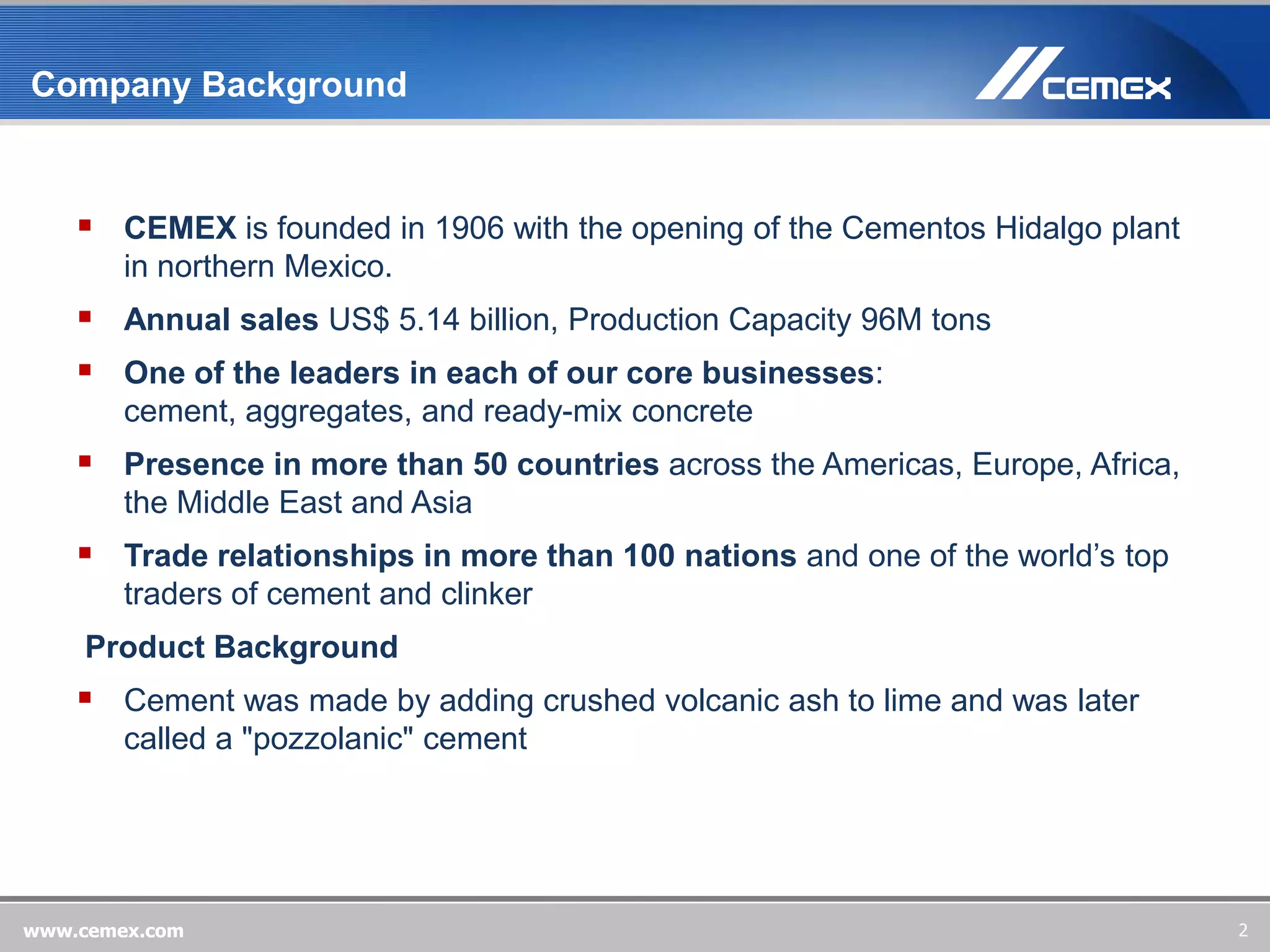Cement Industry - CEMEX | PPTX