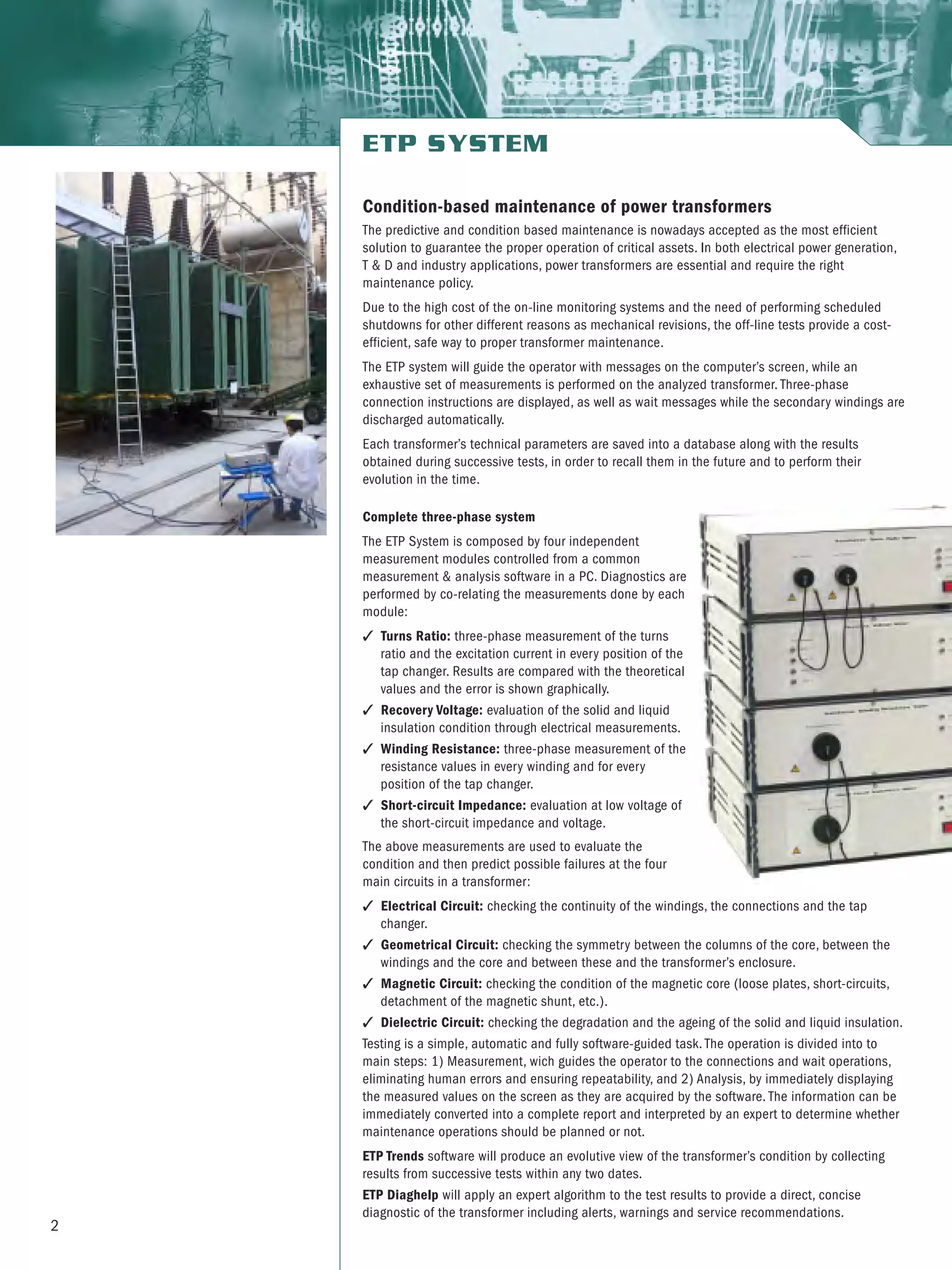 SMC ETP System Power Transformer Maintenance | PDF