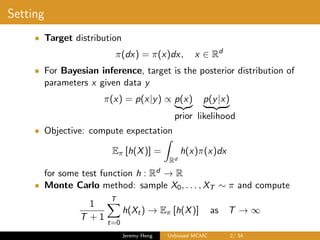 Unbiased Markov chain Monte Carlo | PPT