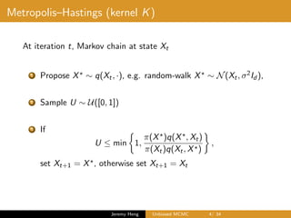 Unbiased Markov chain Monte Carlo | PPT