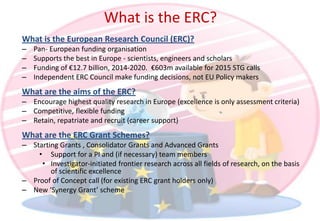 ERC Starting Grants- a guide quick guide | PPT