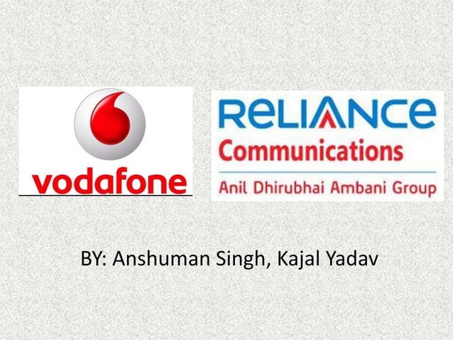 GENERIC STRATEGY Vodafone and Reliance Communications | PPTX