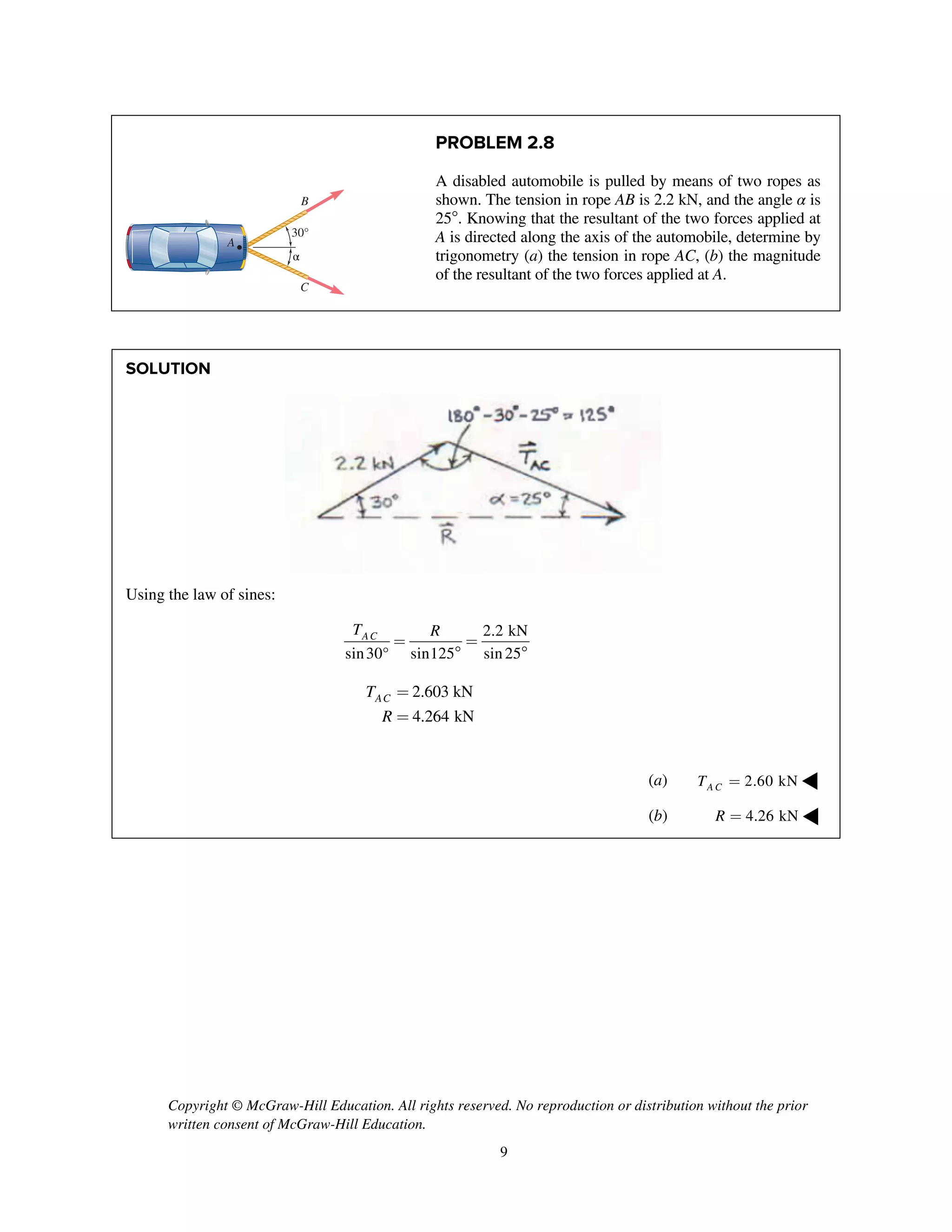 solution manual Vector Mechanics for Engineers:Statics Beer Johnston Mazurek 12th edition | PDF ...