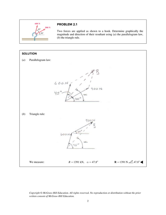 Solution Manual Vector Mechanics For Engineers Statics Beer Johnston