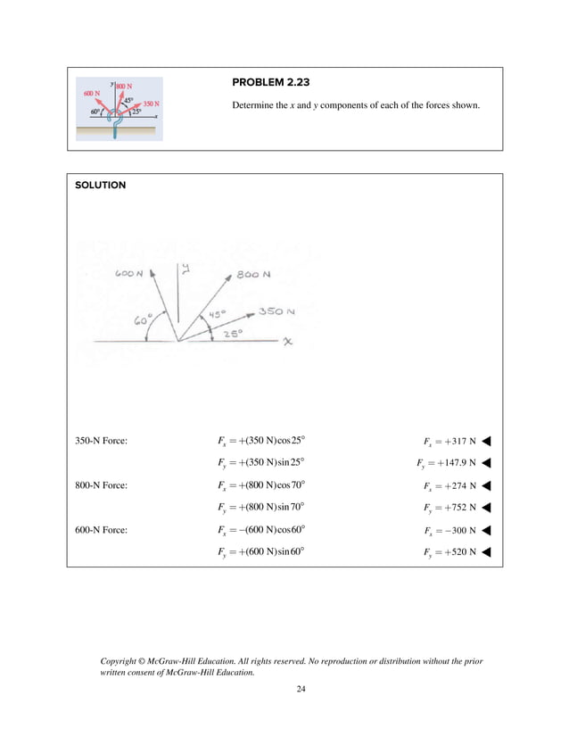 solution manual Vector Mechanics for Engineers:Statics Beer Johnston Mazurek 12th edition | PDF ...