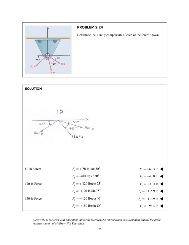 solution manual Vector Mechanics for Engineers:Statics Beer Johnston Mazurek 12th edition | PDF ...