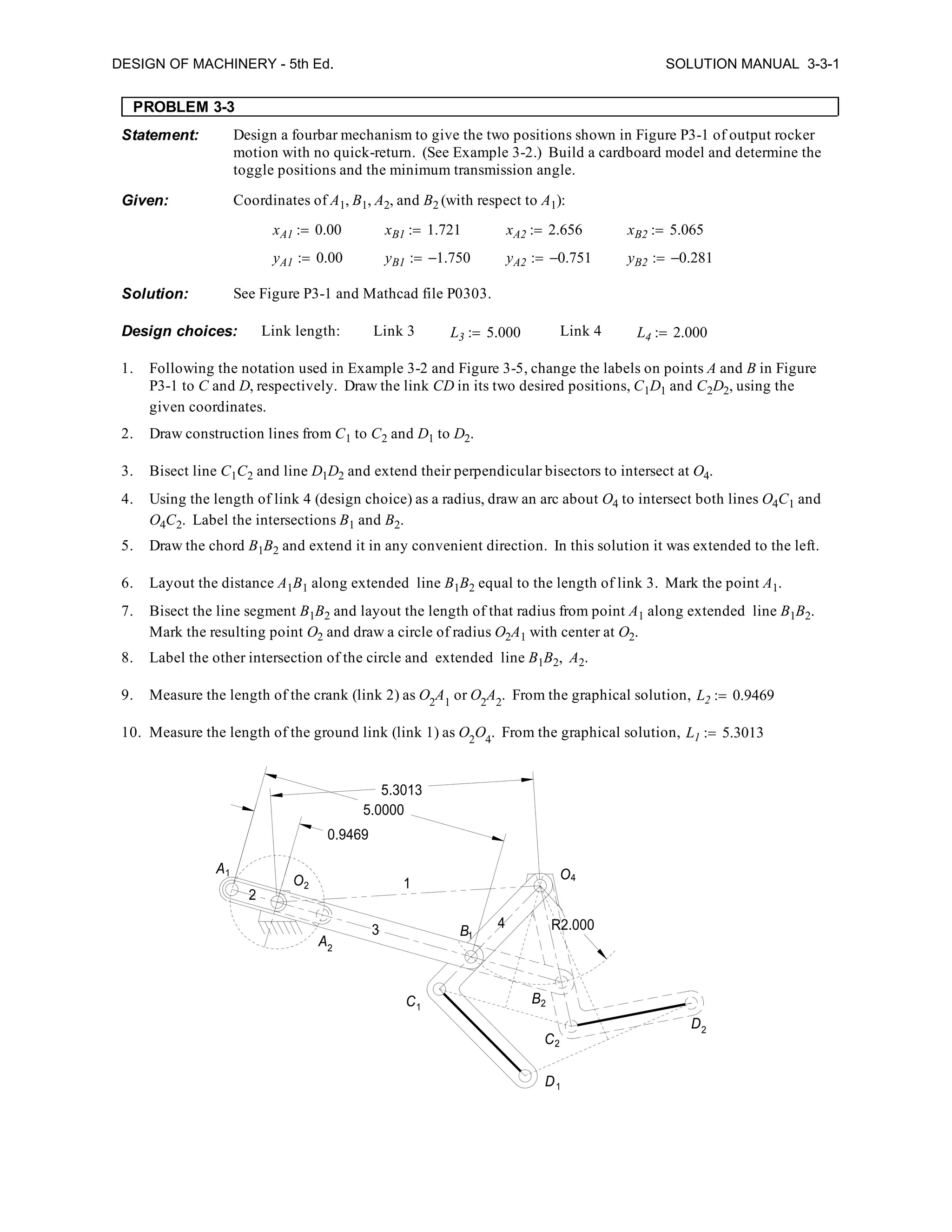 solution manual Design of Machinery: An Introduction to the Synthesis and Analysis of Mechanisms ...